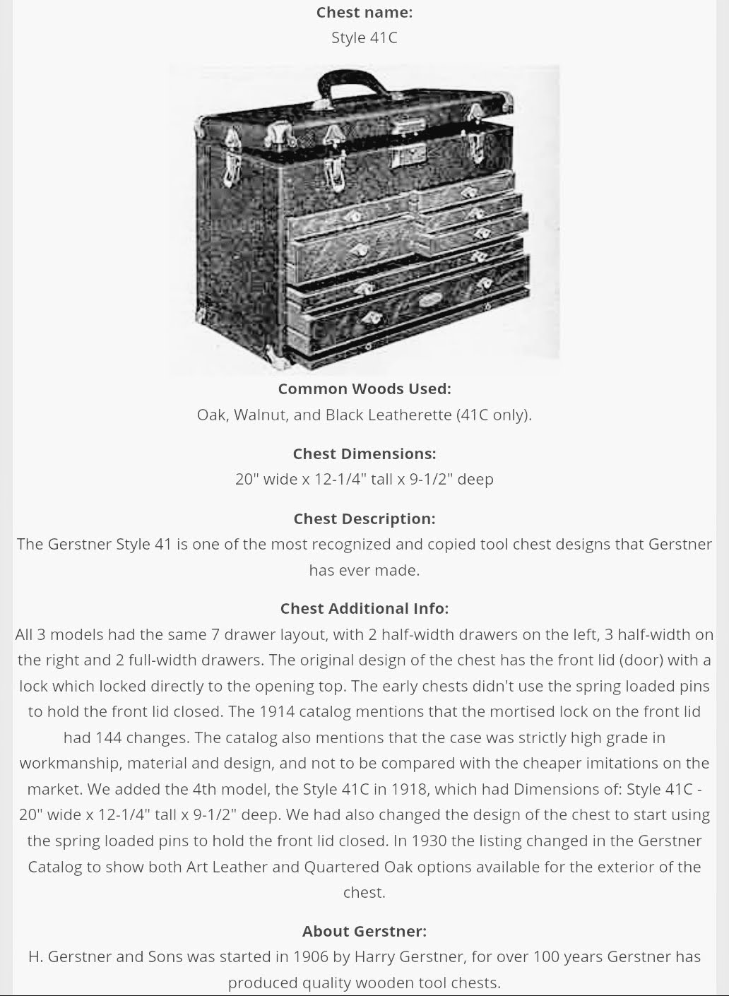 Gerstner & Sons Tool Chest Refurb