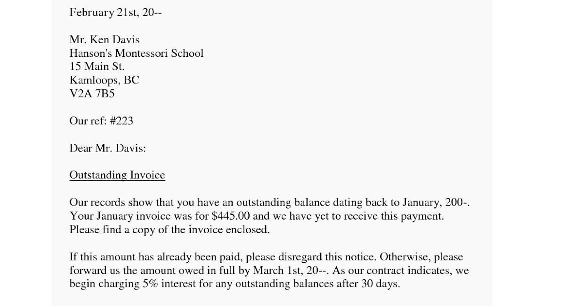 Formal Letter Format Attachments - Birthday Letter