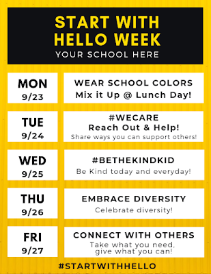 Start With Hello Week Themes and Planning #StartwithHello