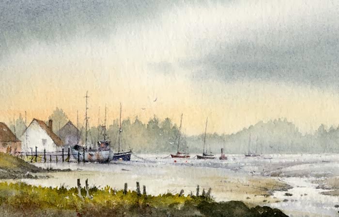 DavidBellamyArt: Painting in harbours