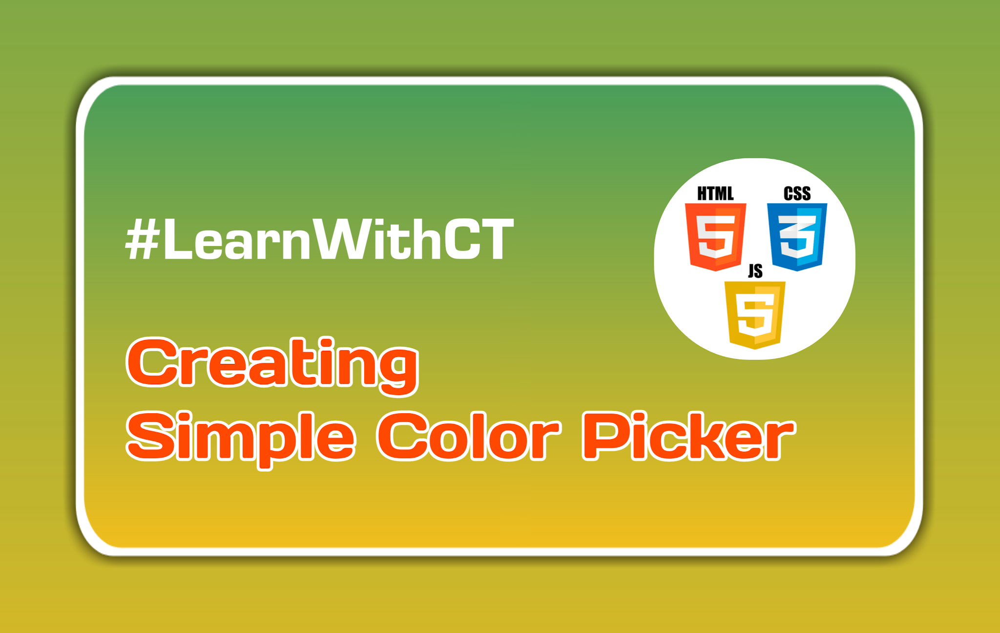 Creating Color Picker using HTML, CSS AND Javascript - CODING TAGGERS