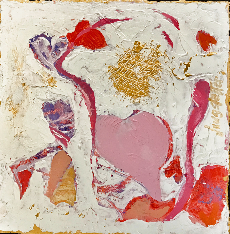 Abstract Paintings by Deanna Jaugstetter: Contemporary Heart Painting ...