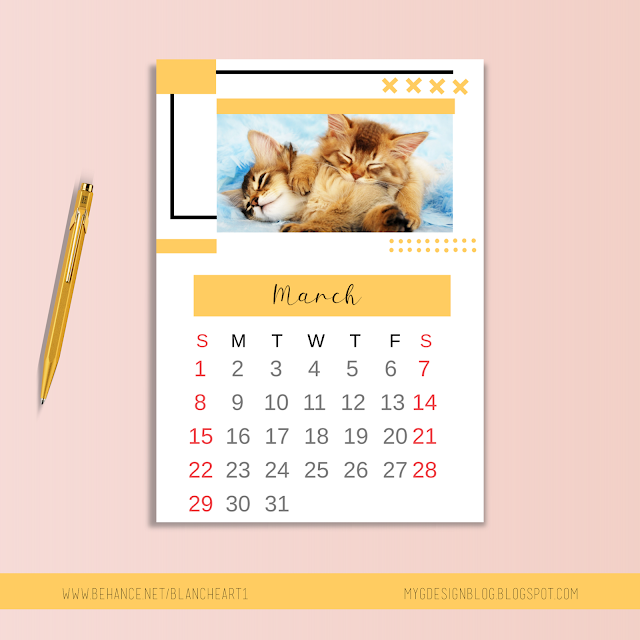 Free Printable 2020 Cat Calendar