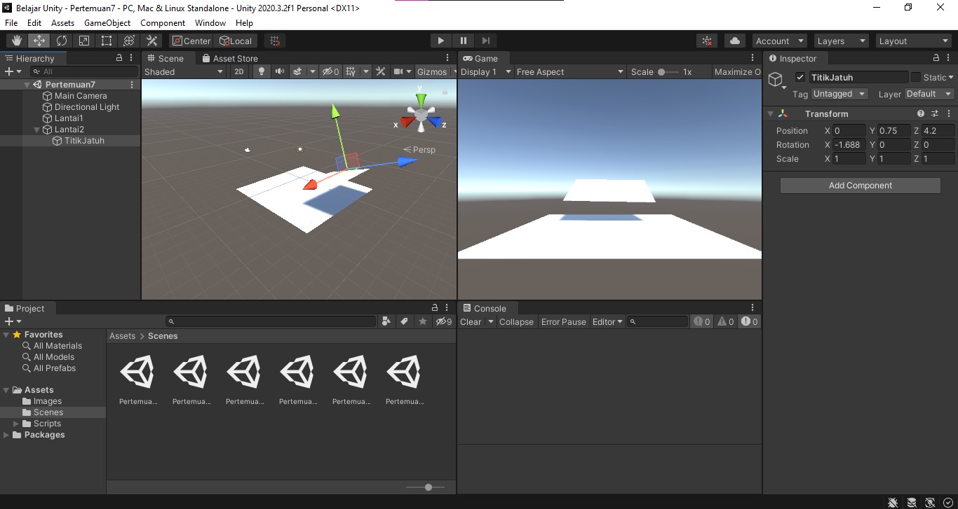 Membuat dan Menggunakan Prefab, GameObject, Rigidbody, dan Material ...