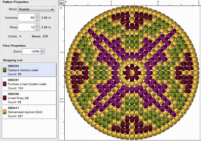 Imaginesque: Beading Pattern 46: Round Motif