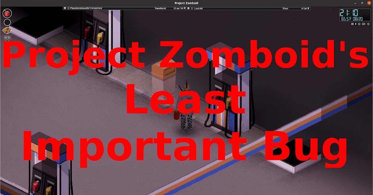 Pseudonymous Code Views: Project Zomboid's Least Important Bug ...