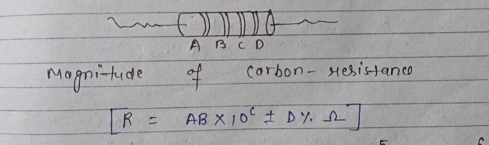 Colour code, ohmic and non ohmic resistance - 12th notes