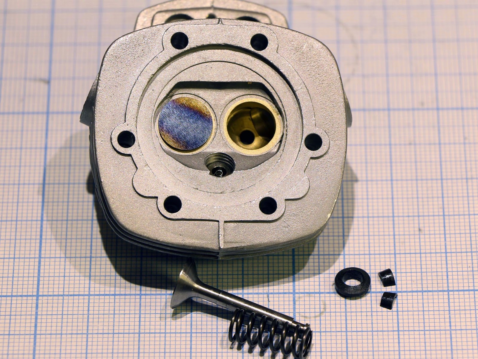 RC IT Music Photo Video: Inside ASP FT160AR Twin Cylinder Glow Engine