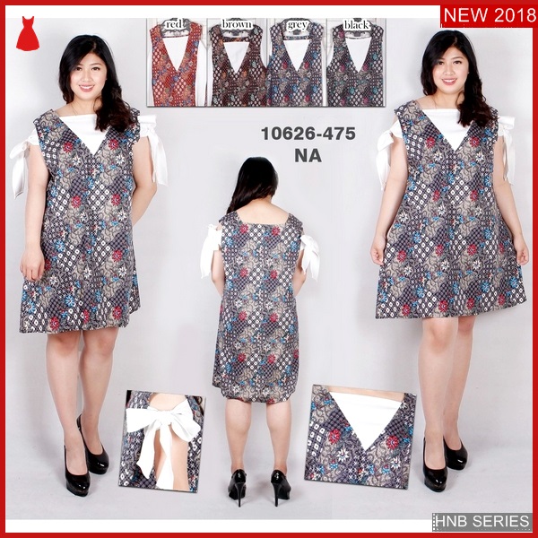 HNB094 Model Setelan Dress Batik Ukuran Besar Jumbo BMG Shop