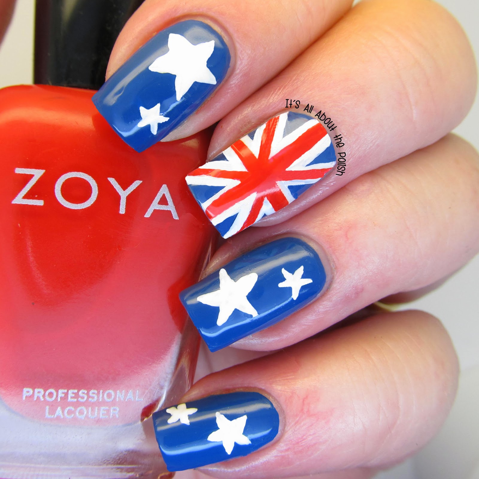 It's all about the polish: Australian Flag Nails