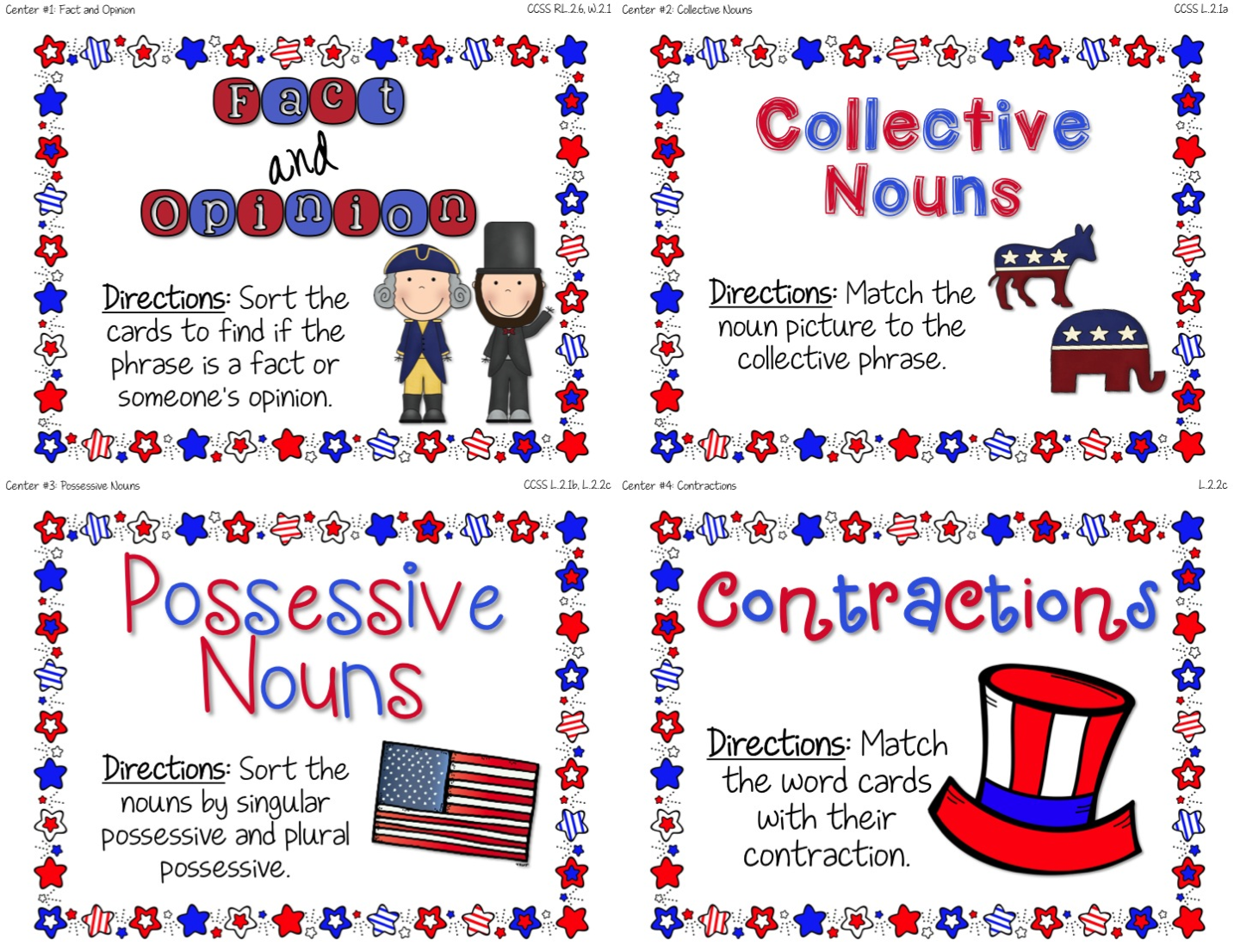 Literacy Centers for President's Day! - Owl-ways Be Inspired