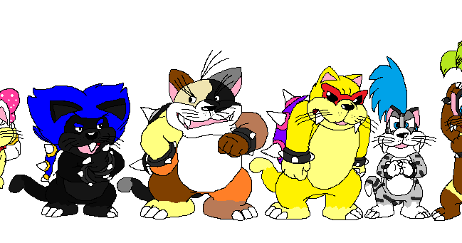 Concept Art Blog: Bowser and the Koopalings as Cats