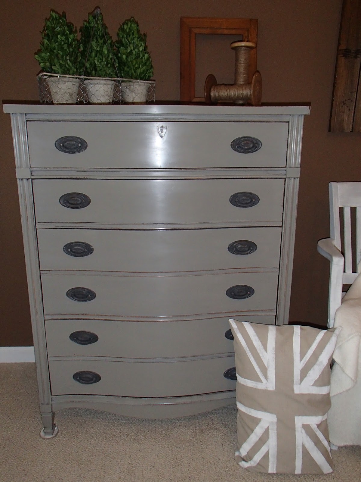 New Again: Bow Front Chest in French Linen