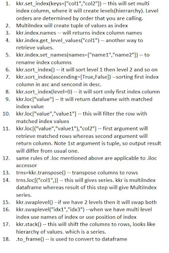 Kkreddys Multiindex In Pandas Dataframe
