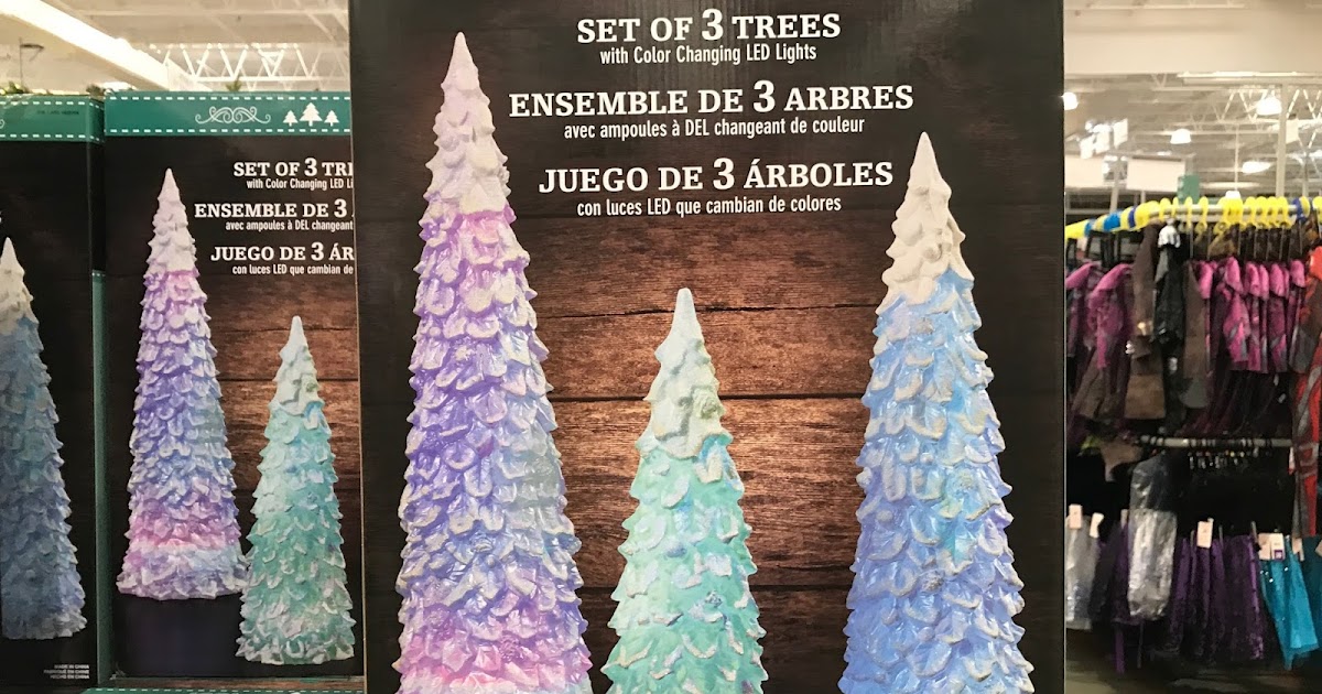 LED Color Changing Trees (set of 3) | Costco Weekender