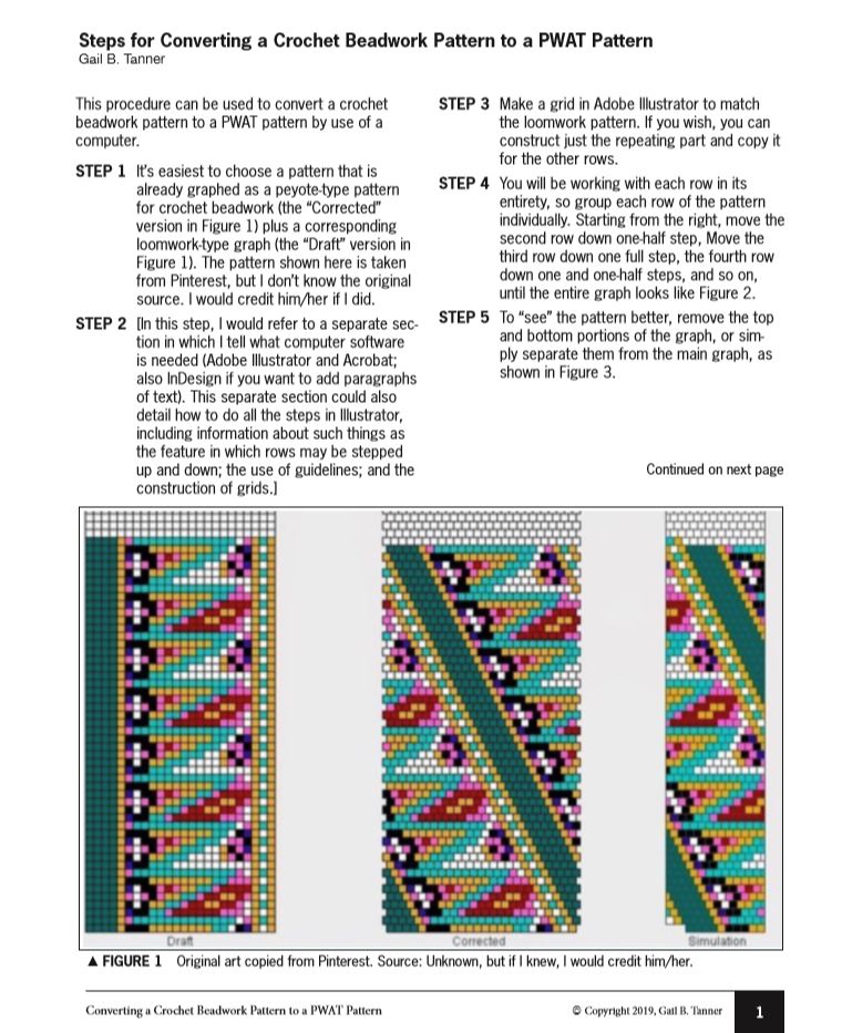 Gail Tanner's Bead Crochet to PWAT Charting Solution / The Beading Gem