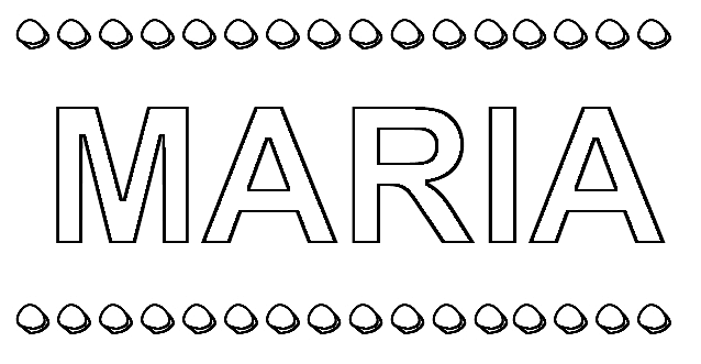 Blog de Biologia: Coloring Page First Name Maria