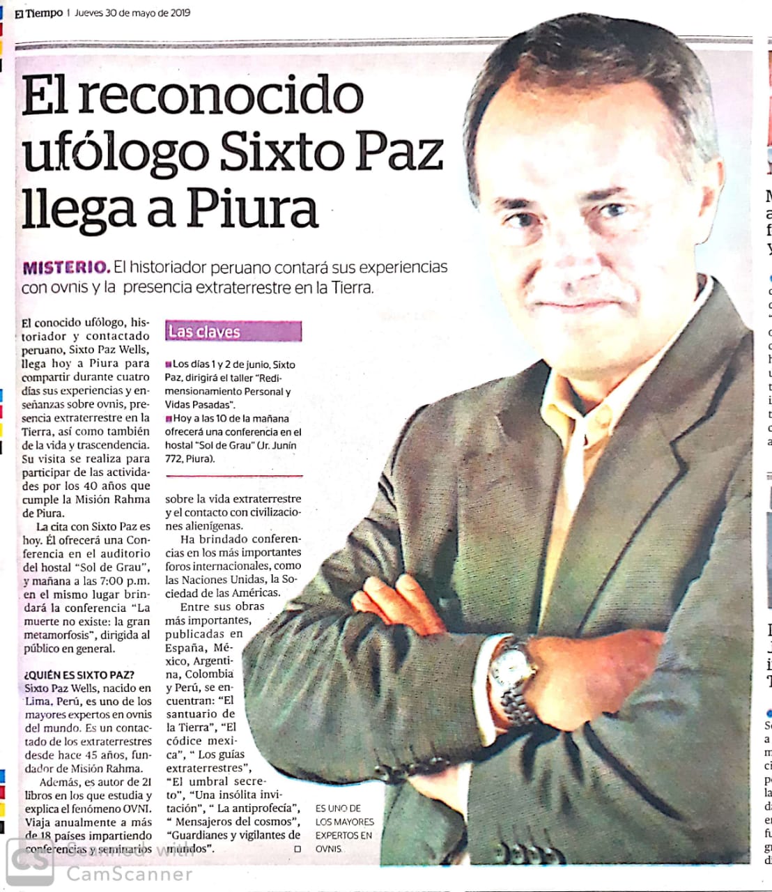 Agenda de Sixto Paz Wells : mayo 2019