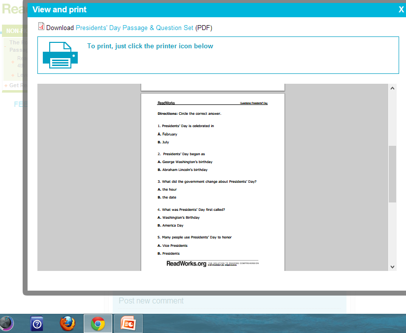 President's Day Lesson Plans