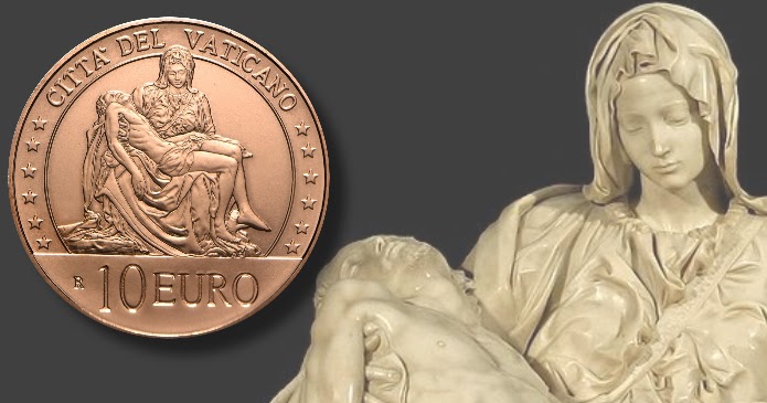 coins and more: 1254) Michelangelo's "Pieta", Vatican City: New Copper ...