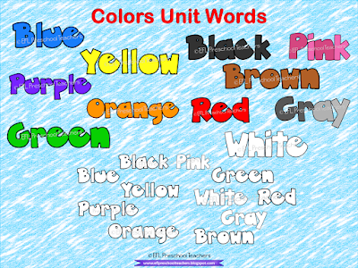 ESL/EFL Preschool Teachers: COLORS Theme for Kindergarten- Holistic ...