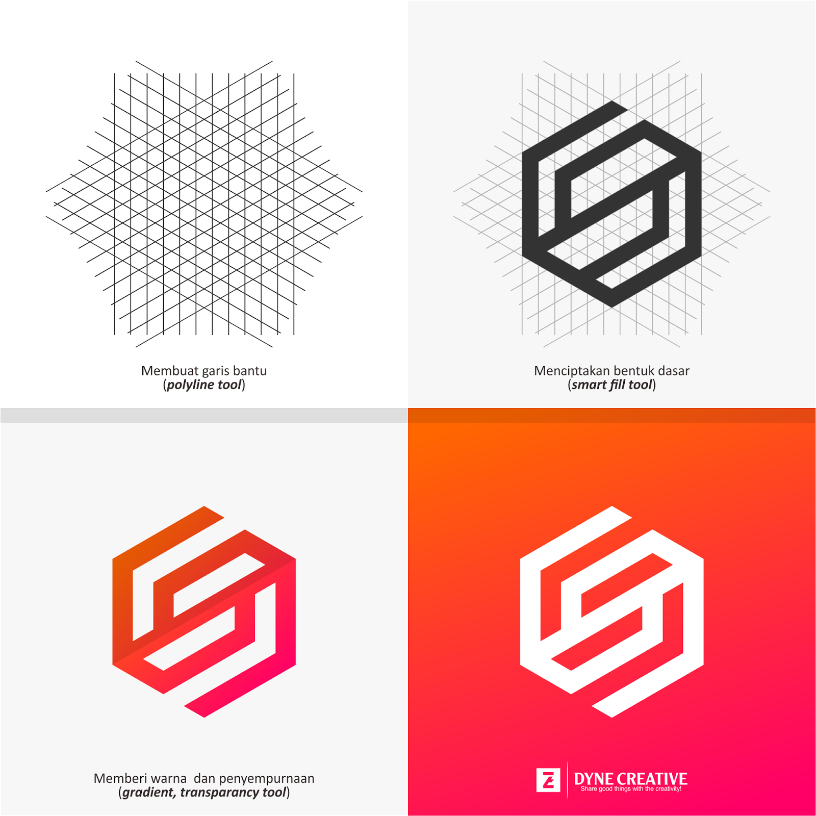 Dyne Creative Studio: Tutorial sederhana membuat logo (edisi 2)