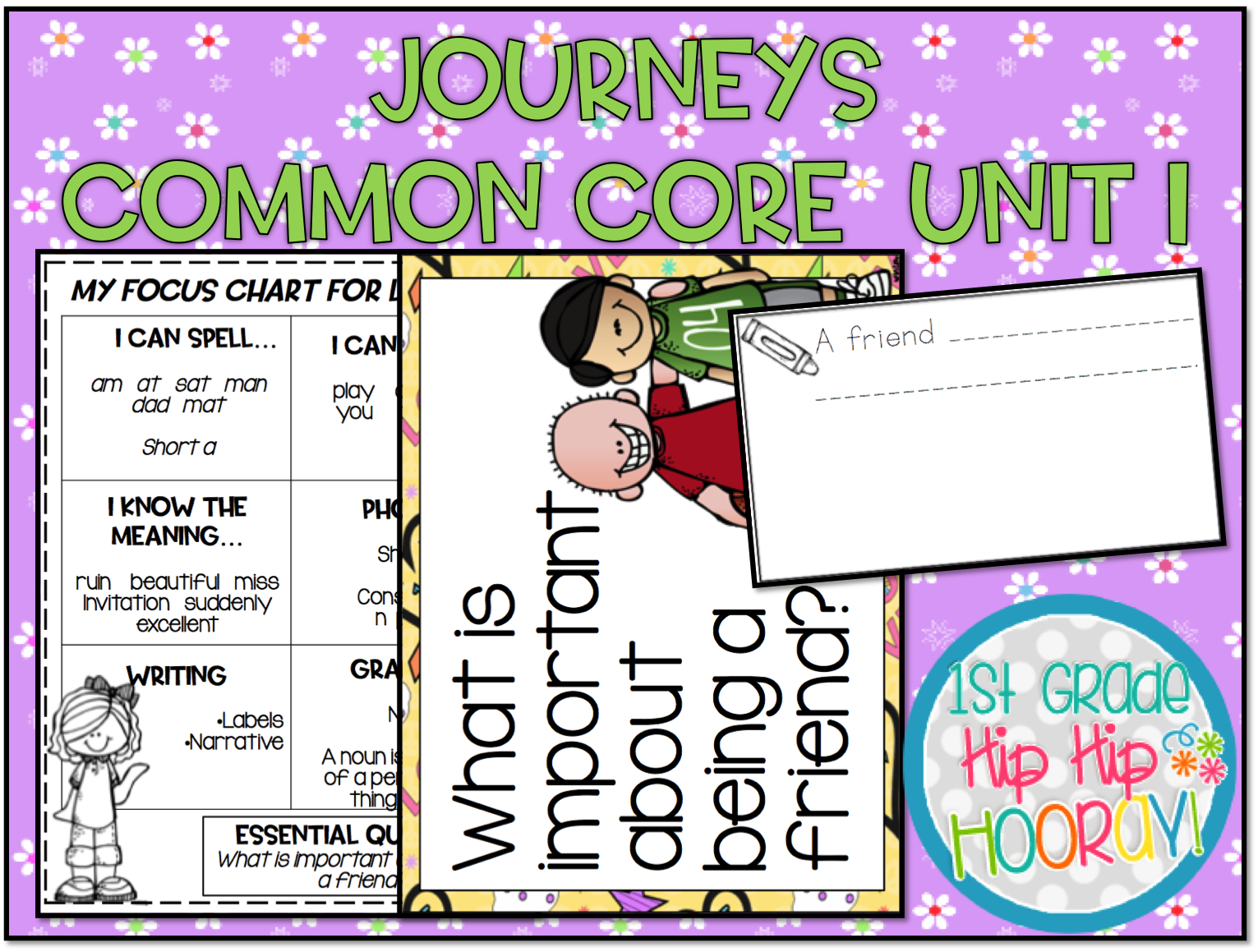 1st Grade Hip Hip Hooray!: Journeys Common Core Unit One