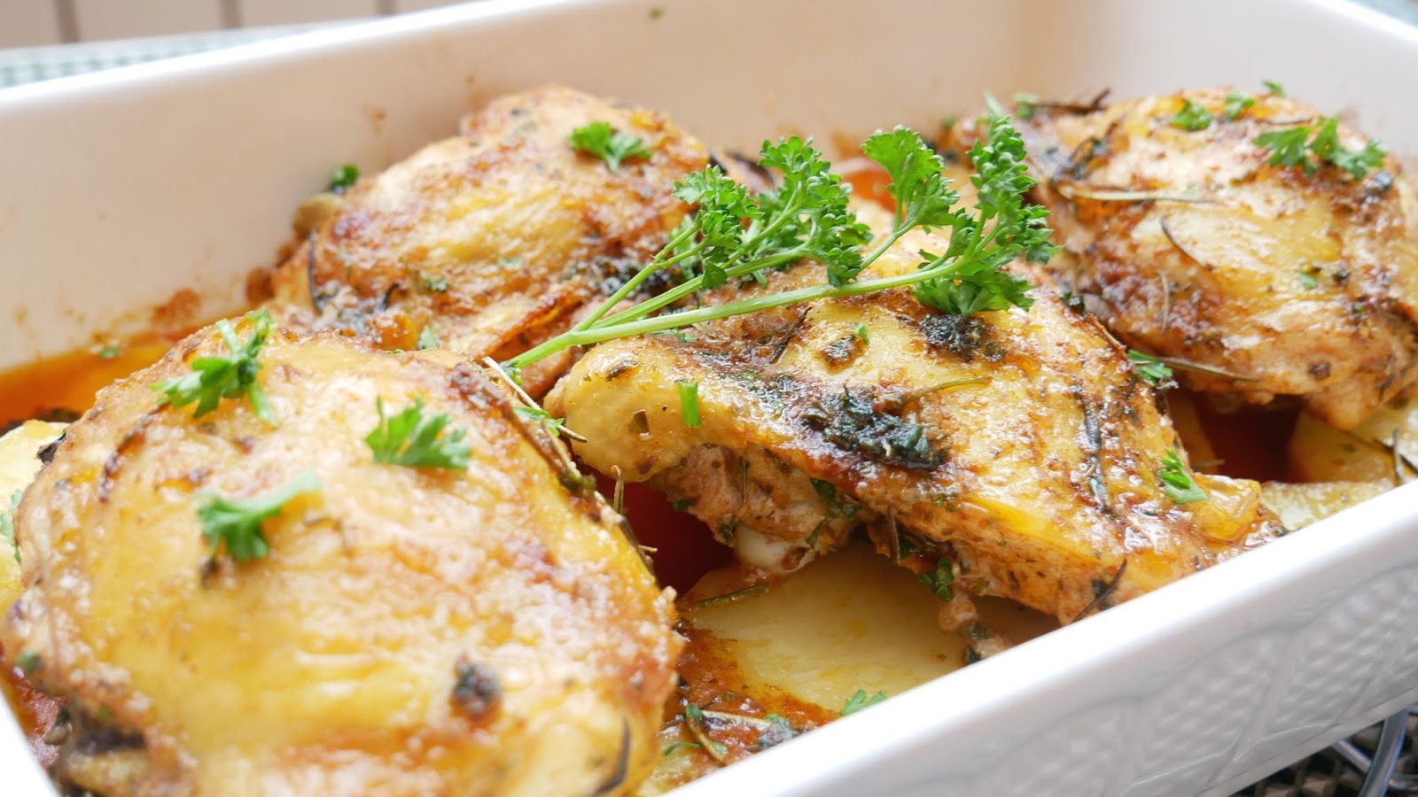 POLLO ADOBADO al HORNO 😋🍗(con patatas)🍗😋