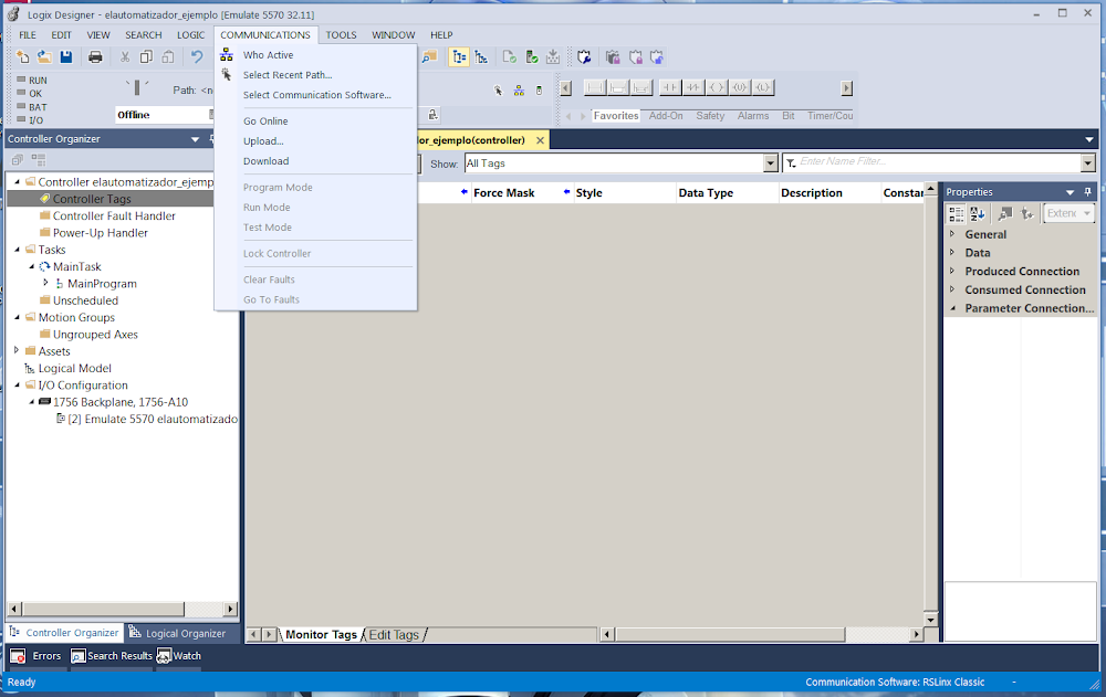 Simulación con Studio5000 V32 y Studio5000 Logix Emulate V32 - El ...