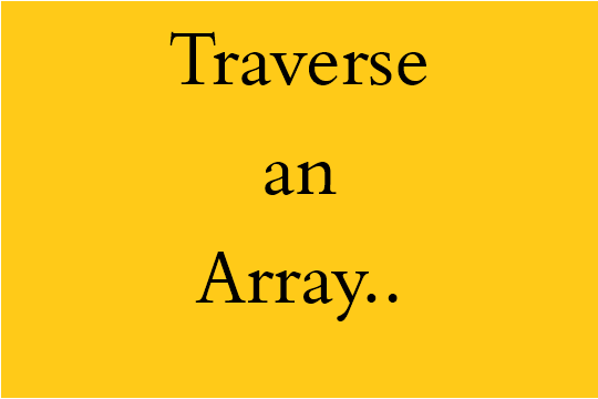 Program to Traverse an Array.