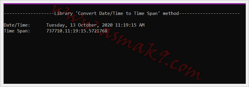 C#.NET: How to convert Date/Time to TimeSpan Format - Asma's Blog