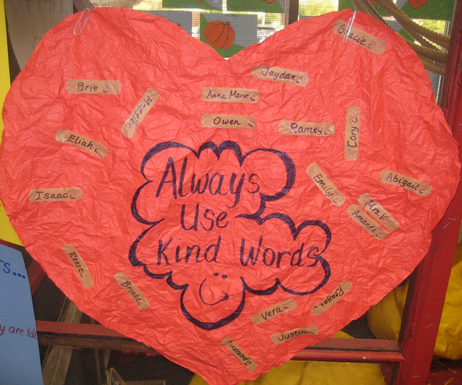 First Grade Wow: No Bullying- crumpled hearts