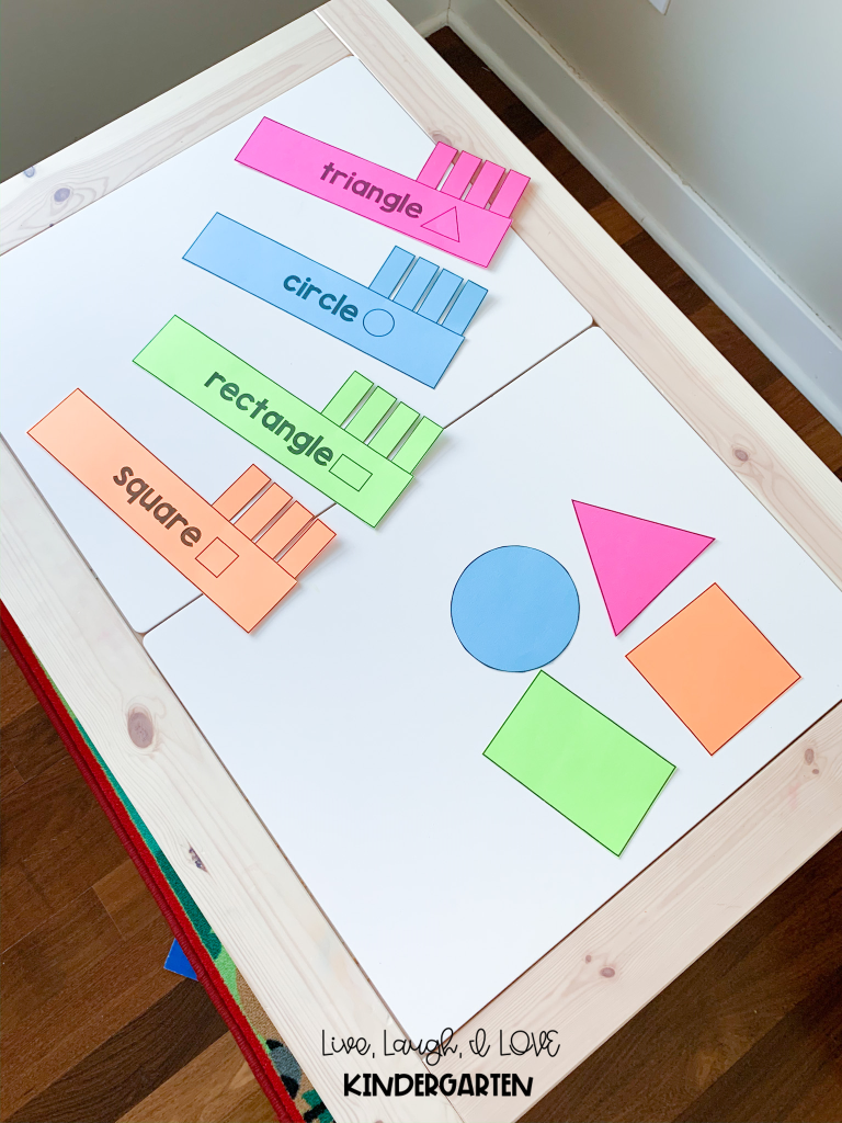 I created this shape sort using a toothbrush and different shaped ...
