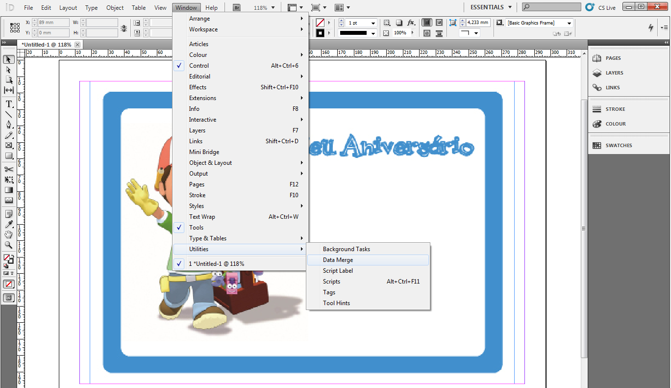 Variable Data Printing: Tutorial Dados Variáveis InDesign