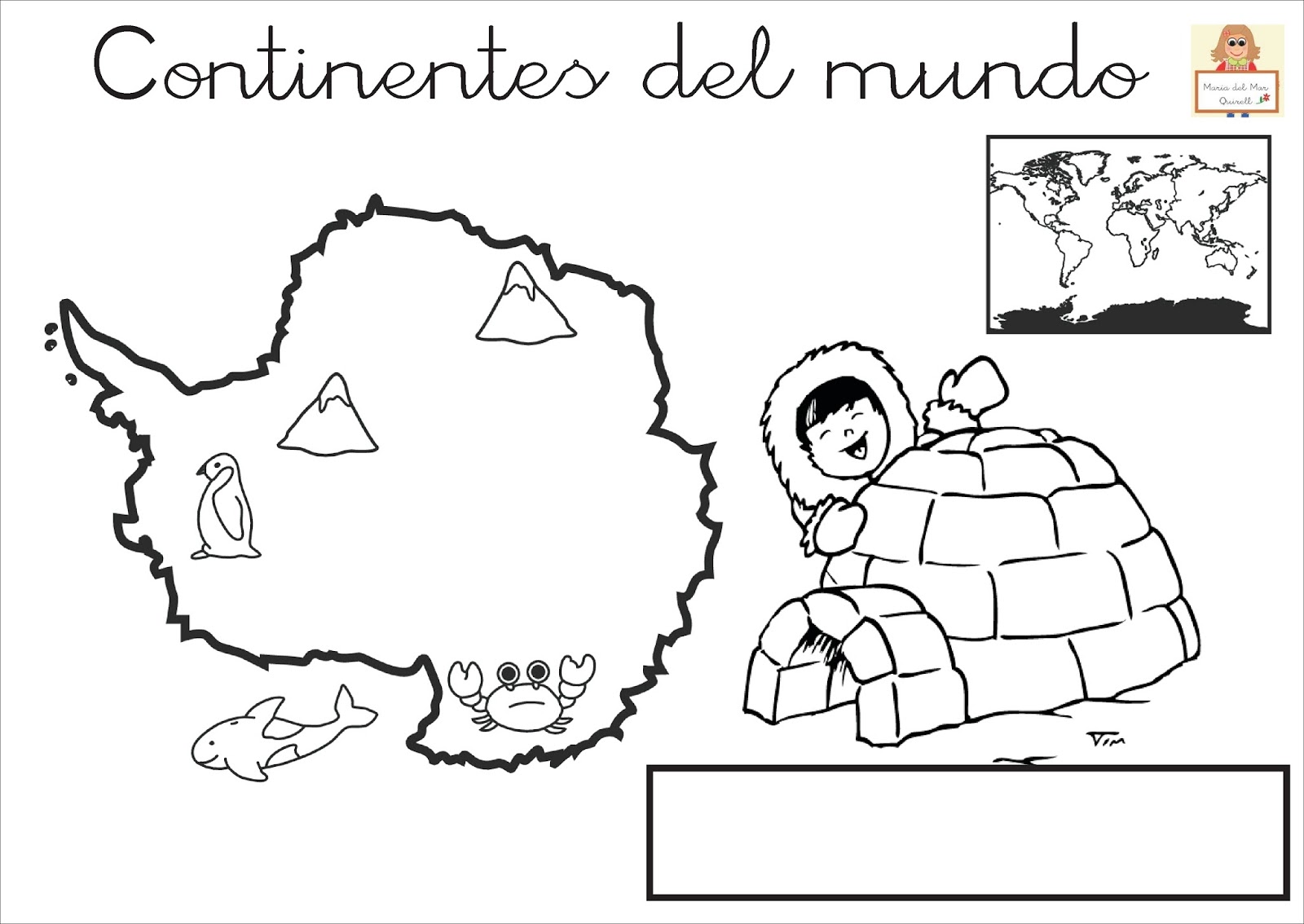 Proyecto "La vuelta al mundo". Fichas para imprimir.