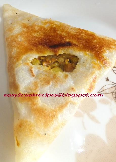 EASY2COOK RECIPES: MIXED VEGGIE MASALA GHEE ROAST DOSAI