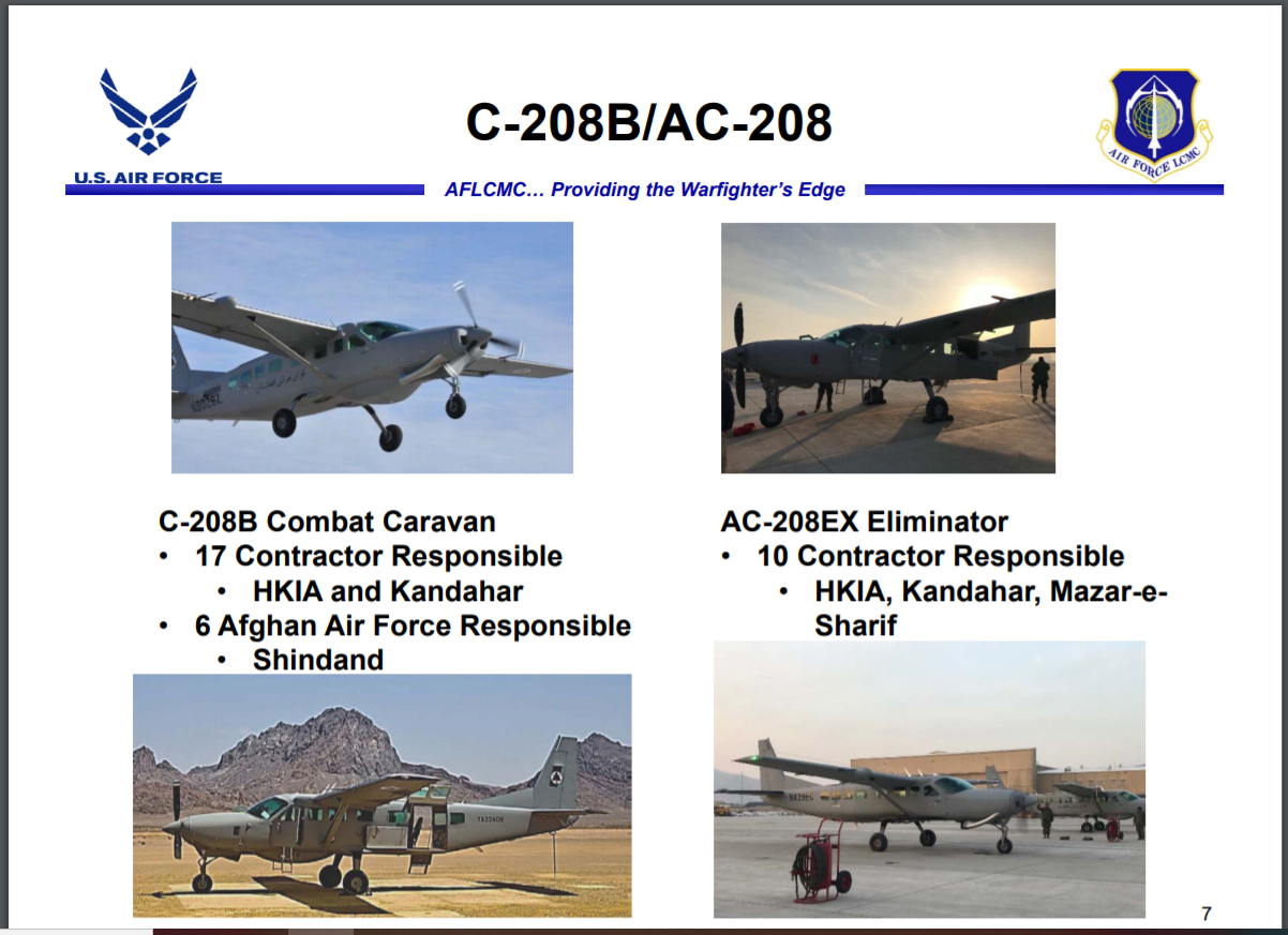 DCNewsroom: Afghanistan Air Force C-208B and AC-208 aircraft