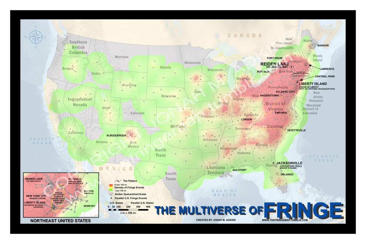 Hot-spot” type analysis of Fringe Events in the Alt. Reality