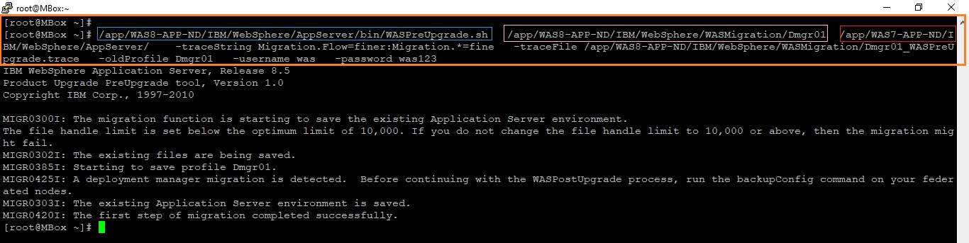 MiddlewareBox: WebSphere ND Migration 7.0 to 8.0 / 9.0 on Same Machine.