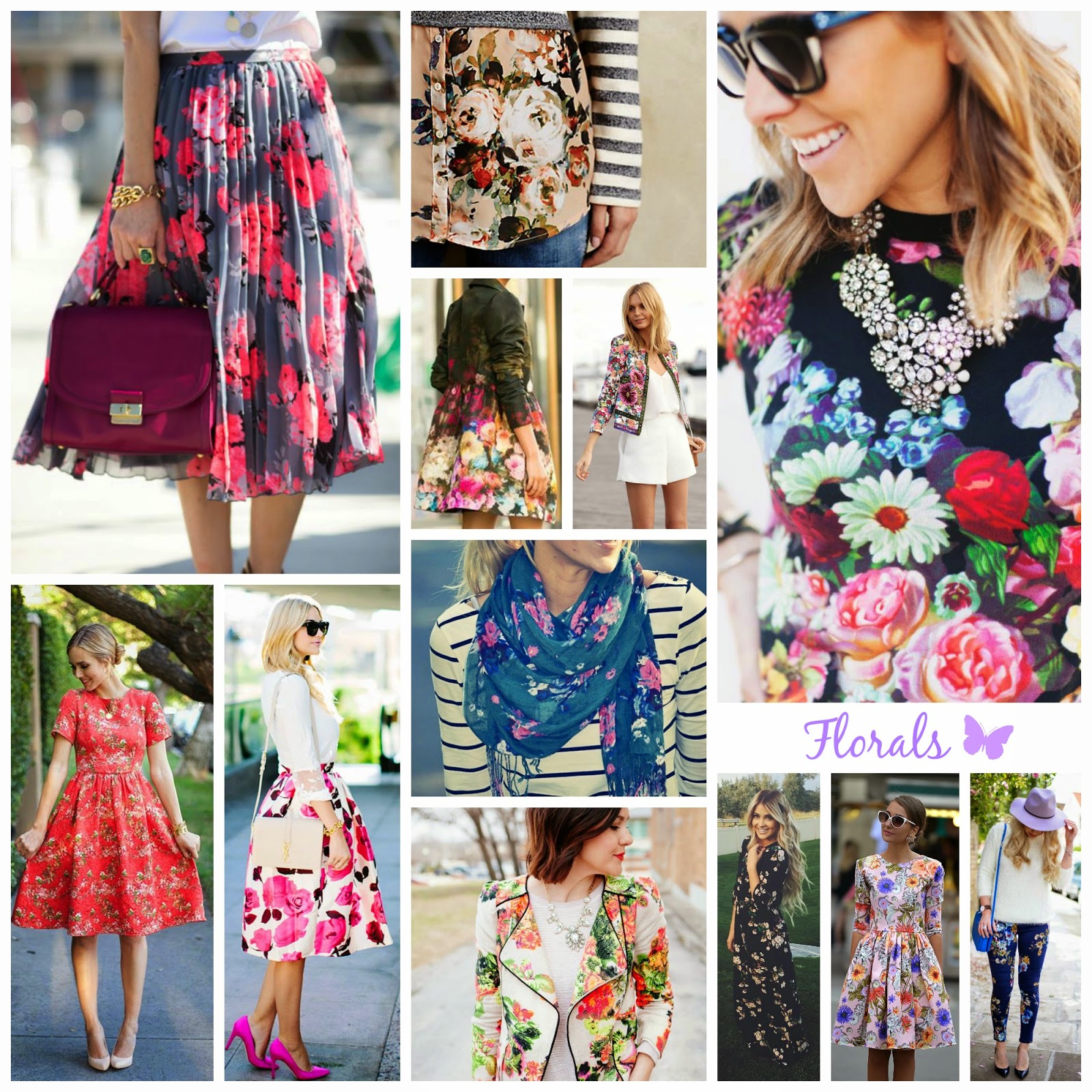 The Glitter Fashionista: How to Wear: Florals