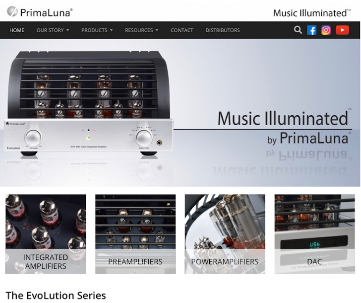 NEW PRIMALUNA WEBSITE – Ultimate High-Fidelity