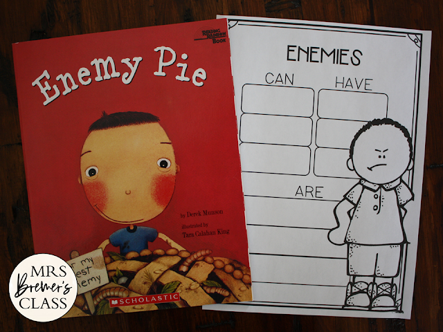 Enemy Pie Book Activities | Mrs. Bremer's Class