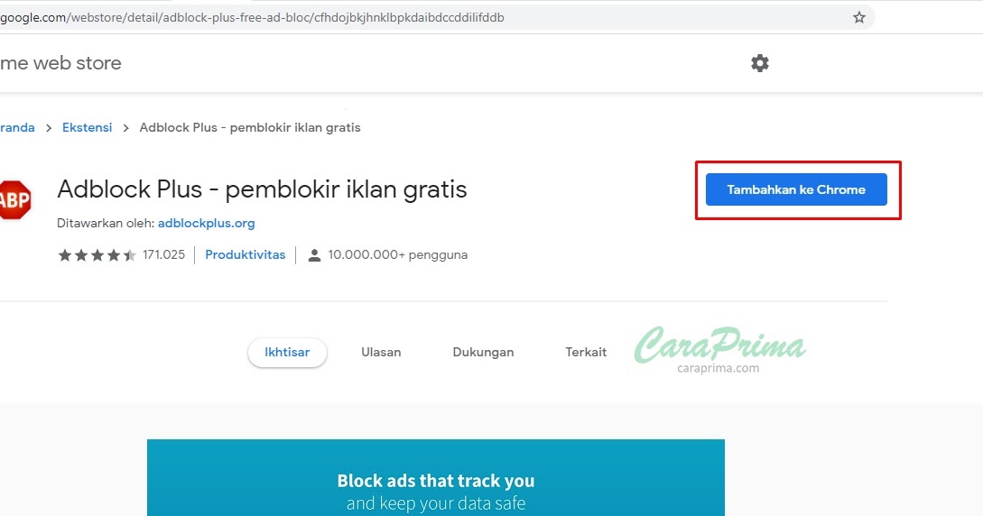 Download Adblock Plus Gratis untuk Google Chrome PC - Cara Prima