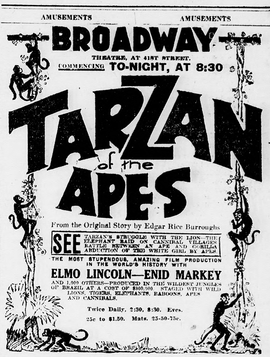 First Versions: Tarzan (film)