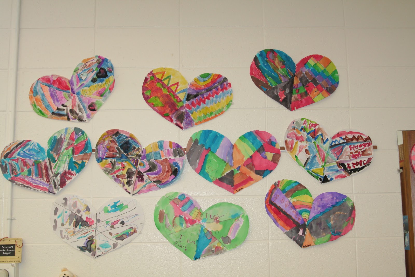 A Year in Kindergarten: Heart Art