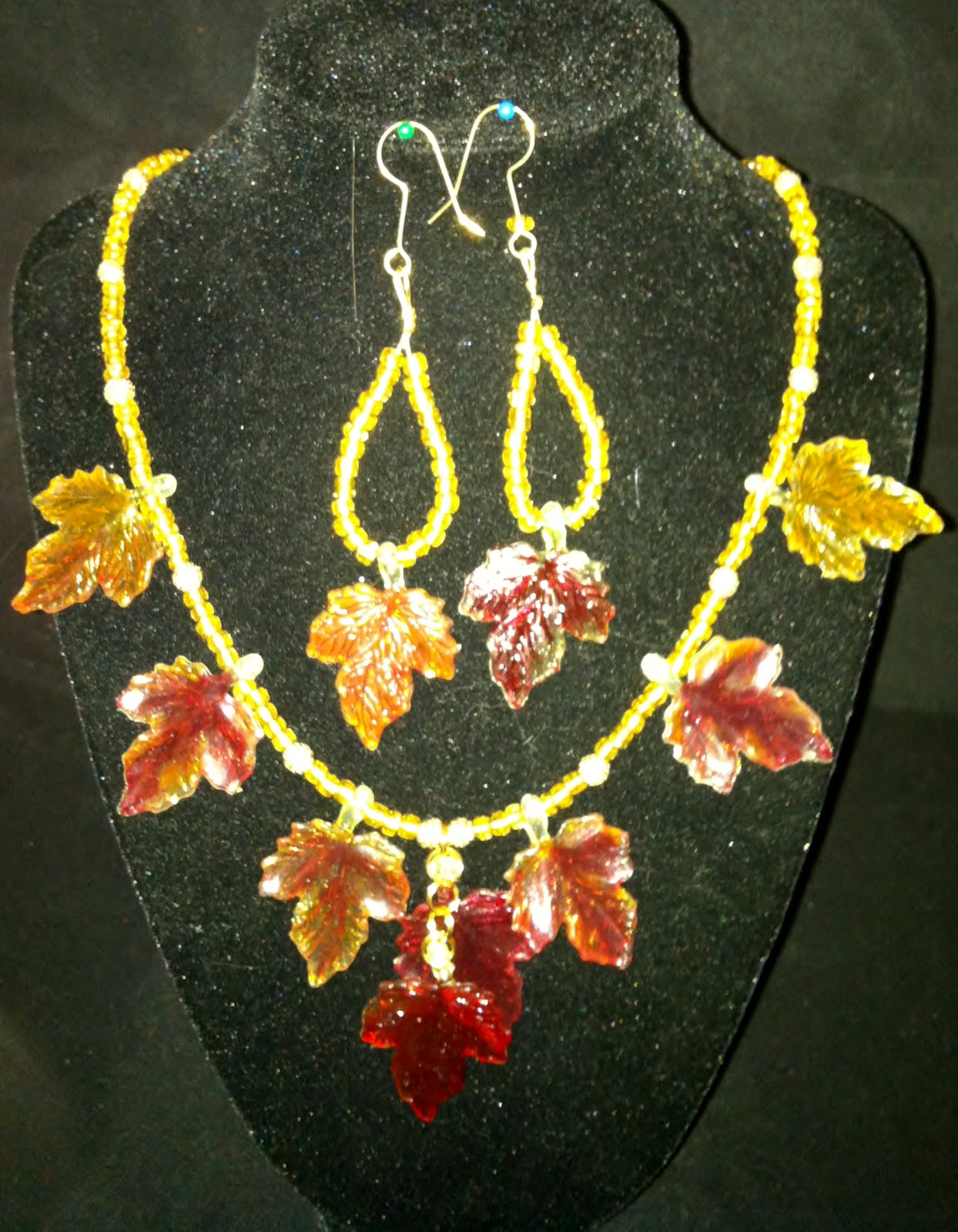 My Jewelry and other creations....: Here is another Fall Necklace