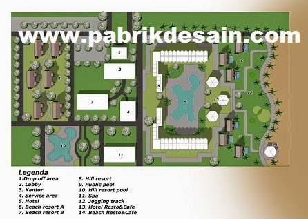 Desain Layout Siteplan Resort Drop Off Area Lobby Hotel Beach - ARUSHA ...