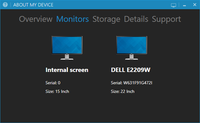 About my device: A systray tool that displays device information and ...