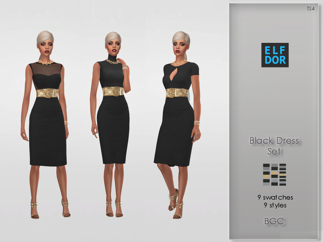 Black Dress Set - ELFDOR
