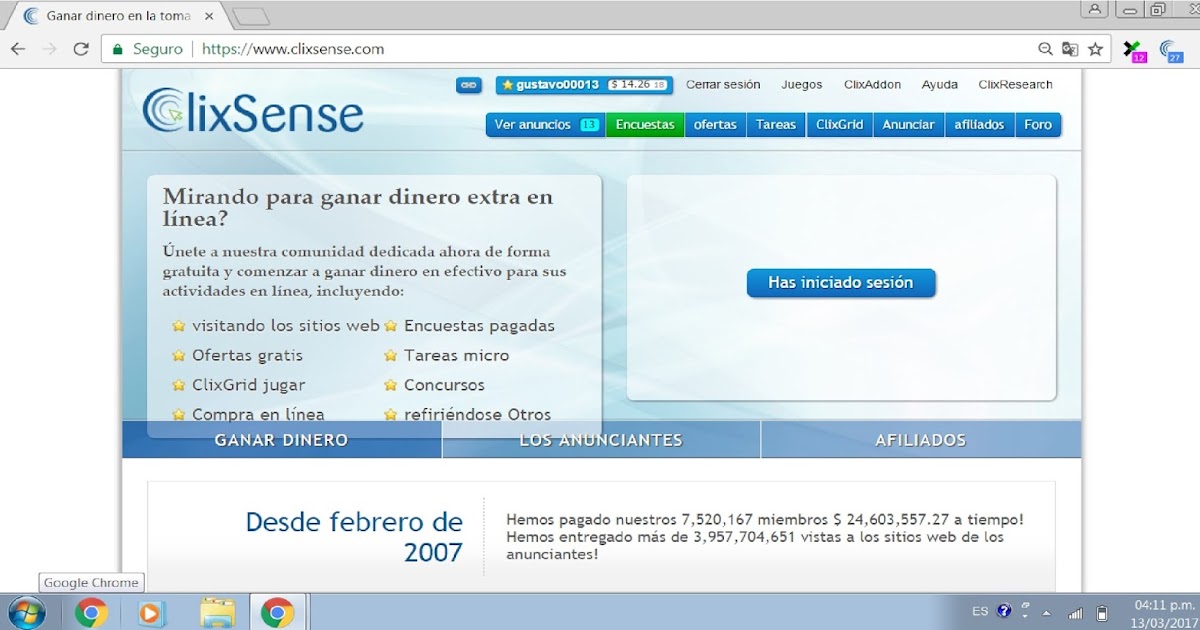 Clixsense: La Historia ~ Guía para ganar dinero online.